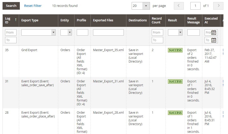 Magento 2 Order Export Extensions Comparison Amasty Xtento Wyomind