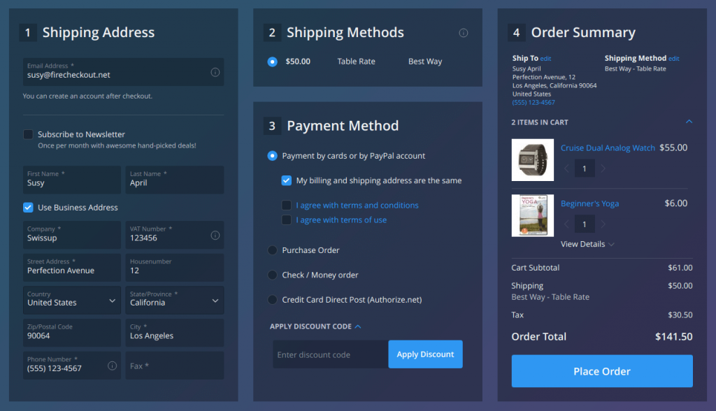 Magento 2 FireCheckout module by Swissuplabs | FireBear