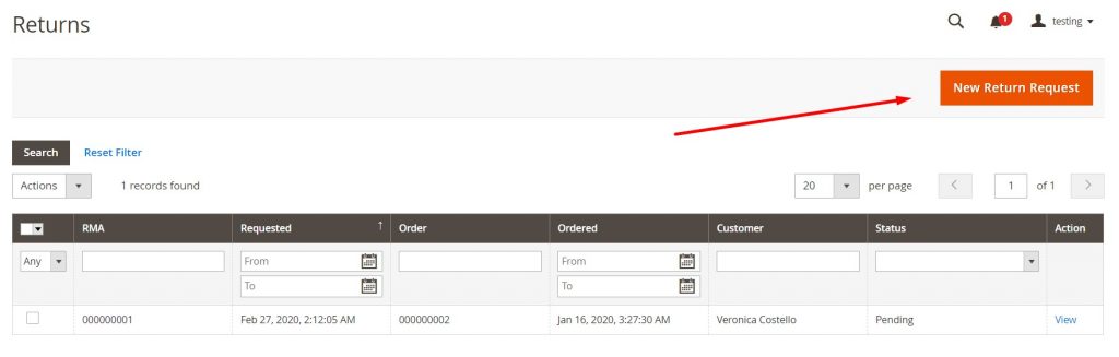 Exploring Magento 2 Backend: Returns | FireBear