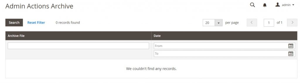 Exploring Magento 2 Backend Action Logs Report Archive Bulk Actions