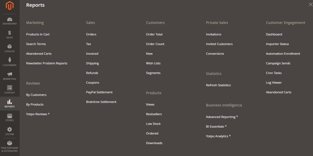 Exploring Magento 2 Backend: Reports | FireBear