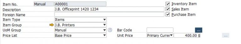 SAP Business One In-Depth Review: Item Master Data | FireBear