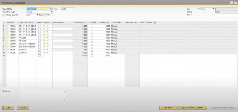 SAP Business One Inventory Management - B1 Consulting