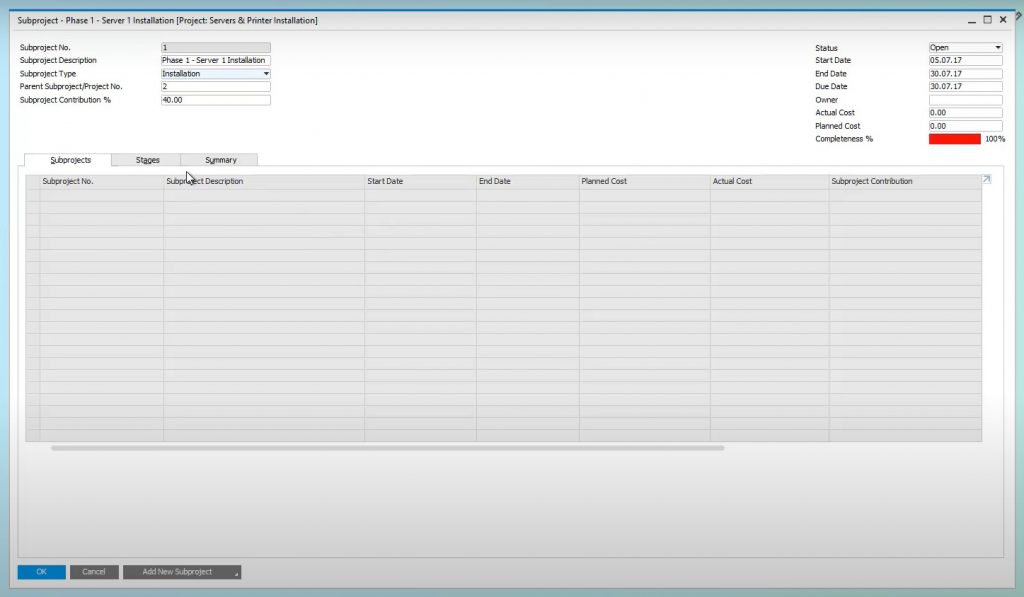 SAP Business One In-Depth Review: Project Management Module (Projects ...