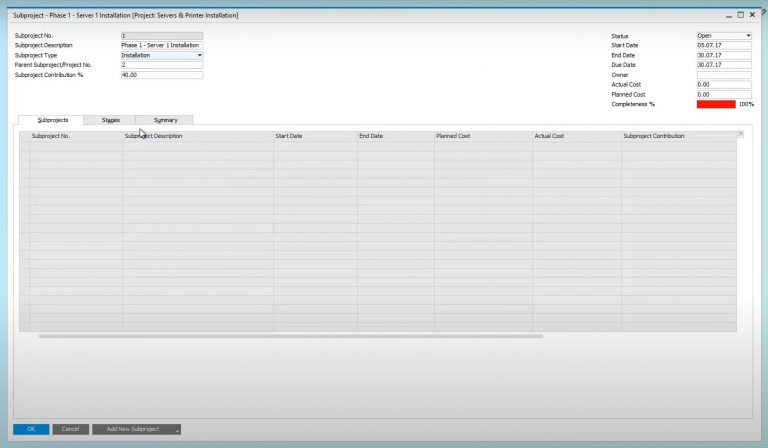 SAP Business One In-Depth Review: Project Management Module (Projects ...