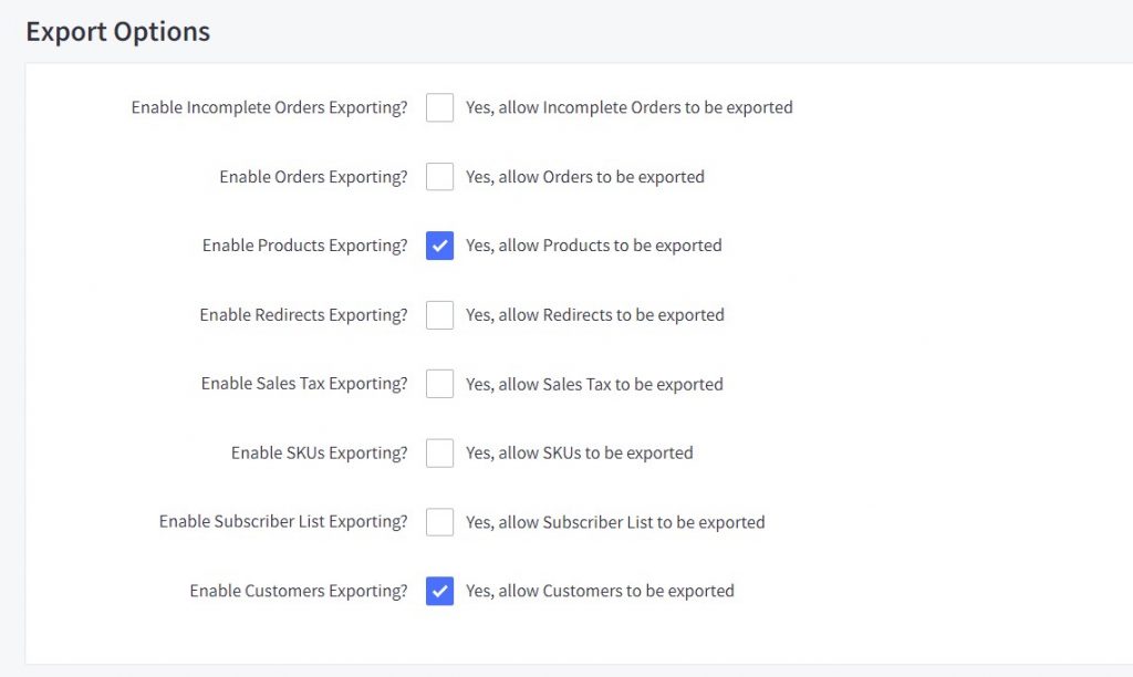 BigCommerce Export | FireBear