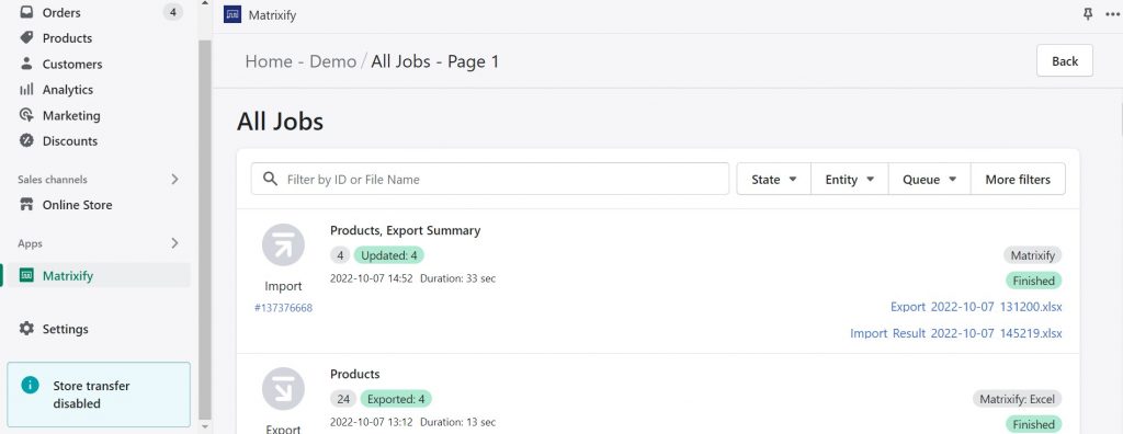 Matrixify Shopify App | FireBear