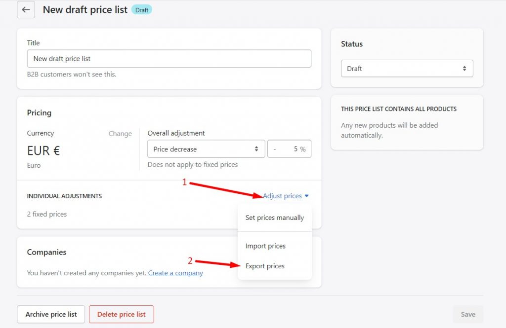 Shopify Price List | FireBear