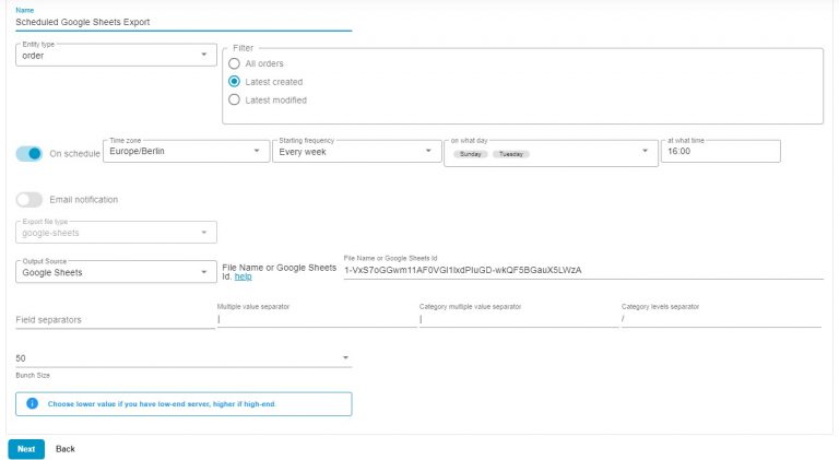 Shopware 6 Export Automation: Schedules | FireBear