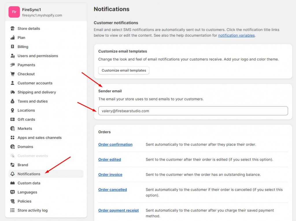 Shopify Email Notifications Explained | FireBear