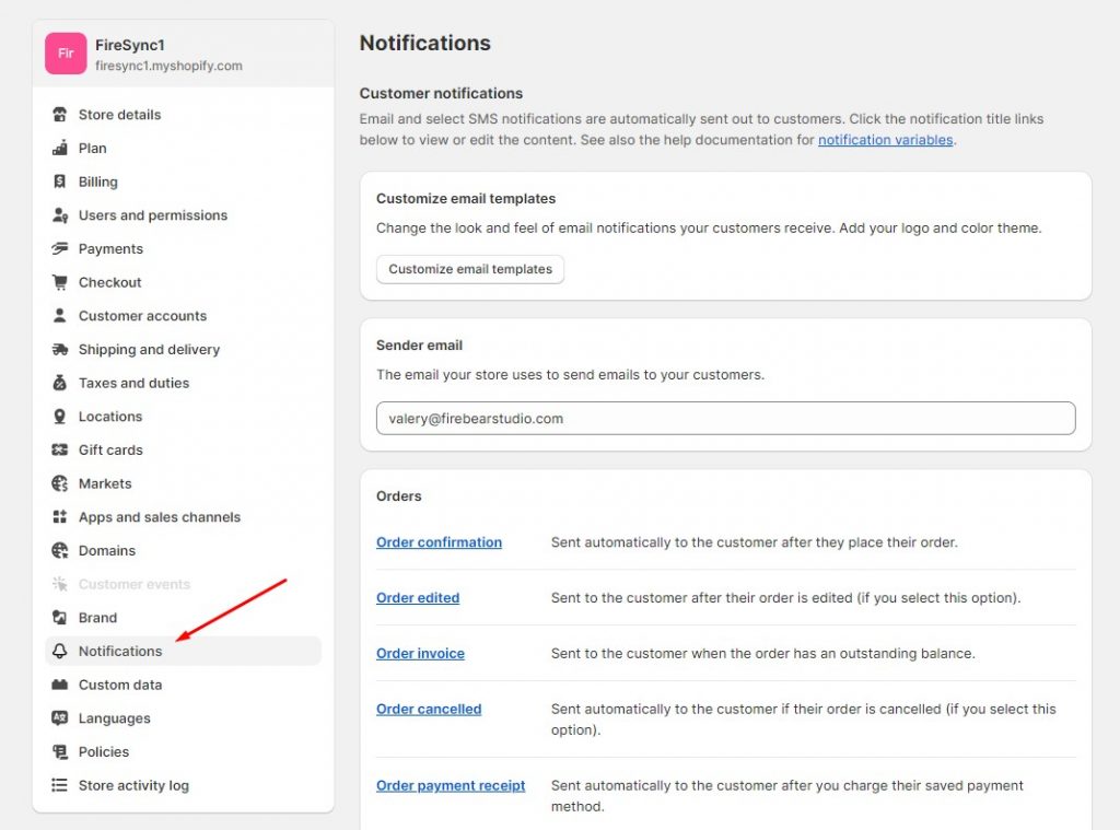Shopify Email Notifications Explained | FireBear