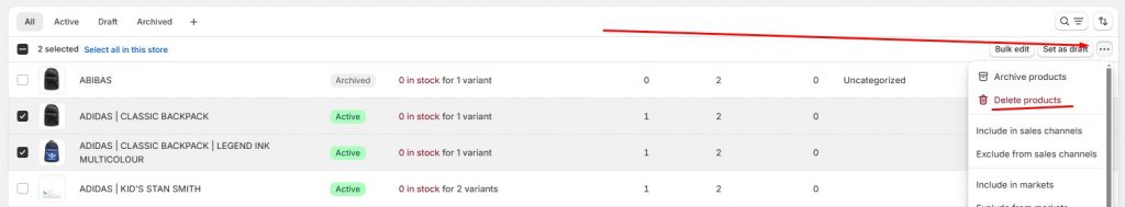 How to Delete Products from Shopify | FireBear